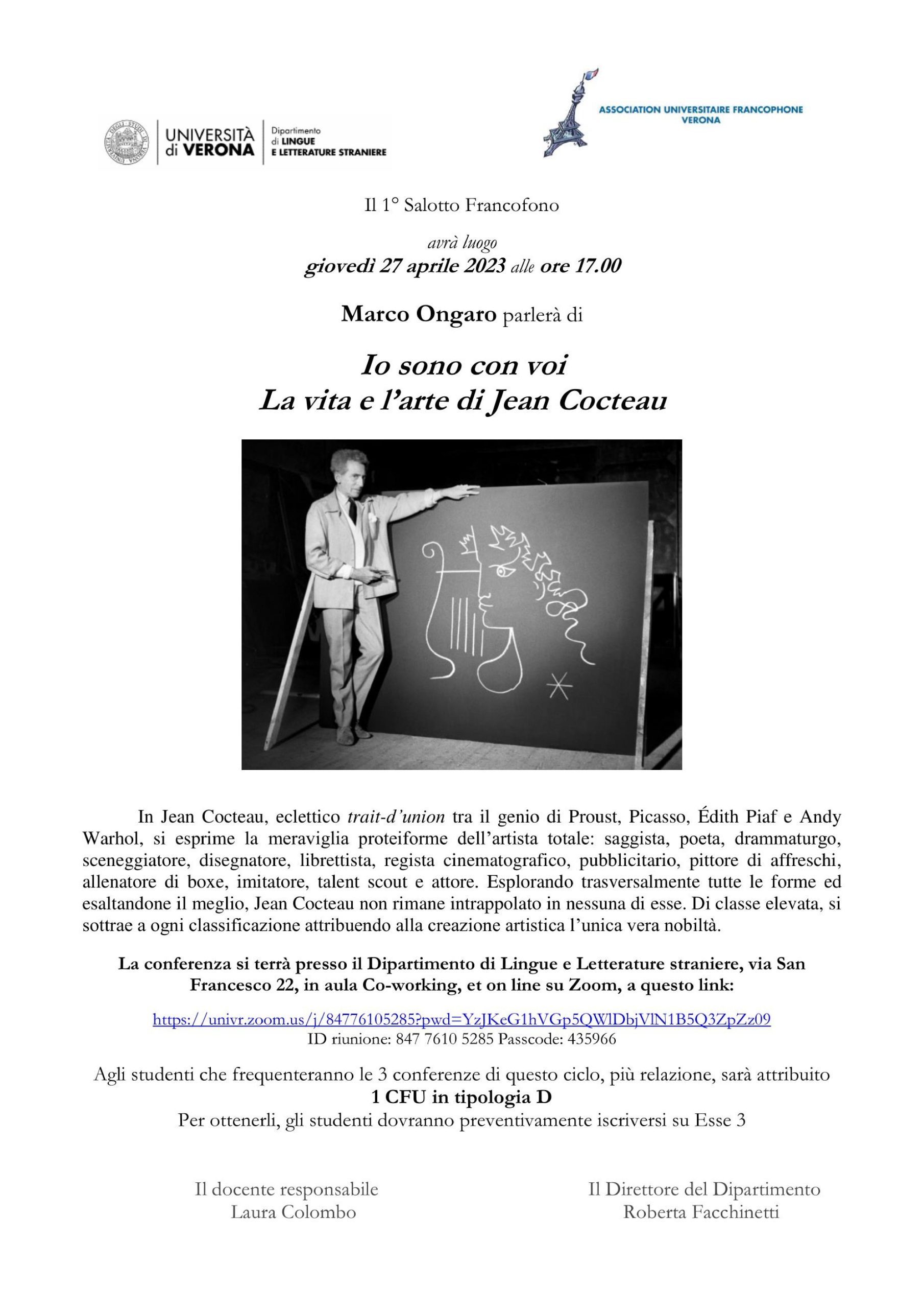 Io sono con voi - La vita e l'arte di Jean Cocteau - Marco Ongaro